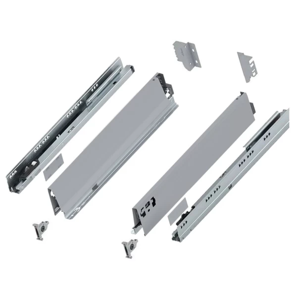 GAVETA TANDEMBOX PLUS BLUM BAIXA 500MM NICHO 600MM CINZA - Trava Forte