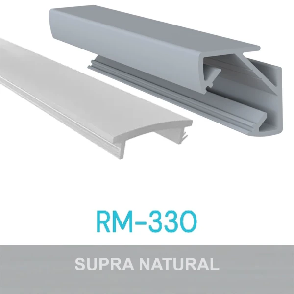 KIT PERFIL ALUMÍNIO ROMETAL LED CANTO 45º RM-330 3 MT NATURAL C/DIFUSOR ...